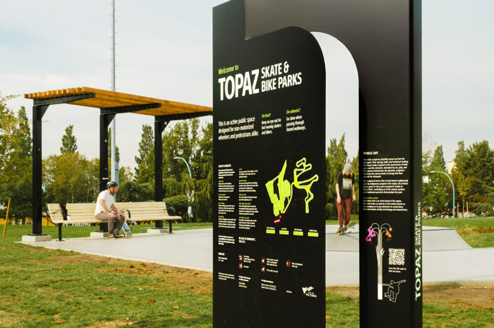 Topaz Skate Park wayfinding - hcma