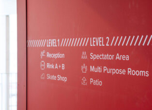 Rosemary Brown Recreation Centre wayfinding - hcma